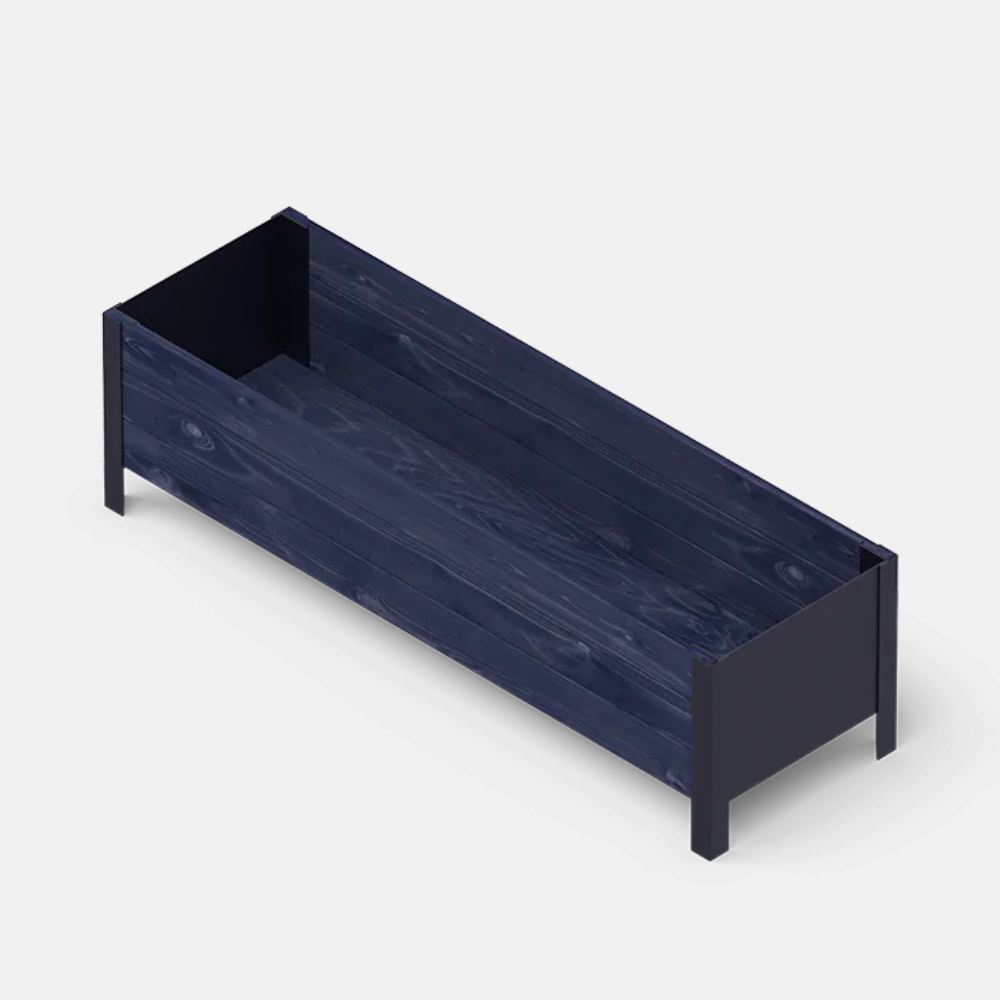 Moestuinbak in hout (118x36x32cm) – Plukkers.com