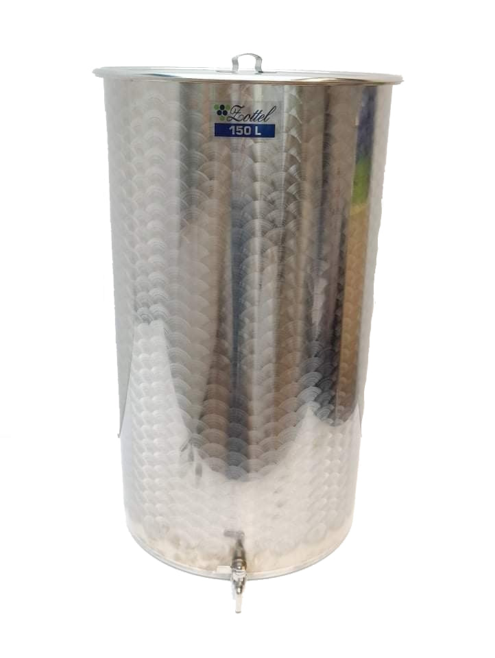 Stainless steel tank 150 liters with floating lid, pump, band and wate ...